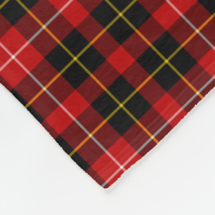 Red and Black Plaid O'Connell Tartan Fleece Blanket | Zazzle.com