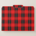 Red and black plaid pattern file folder | Zazzle