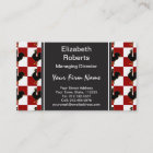 Red Patterned Rooster Silhouette Business Card | Zazzle.com