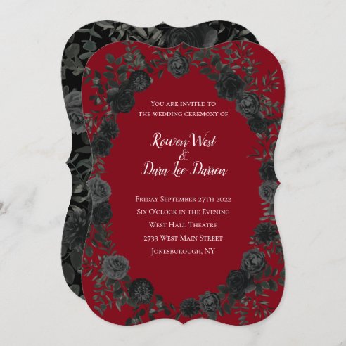 Gothic Wedding Invitations - 100% Satisfaction Guaranteed! | Zazzle