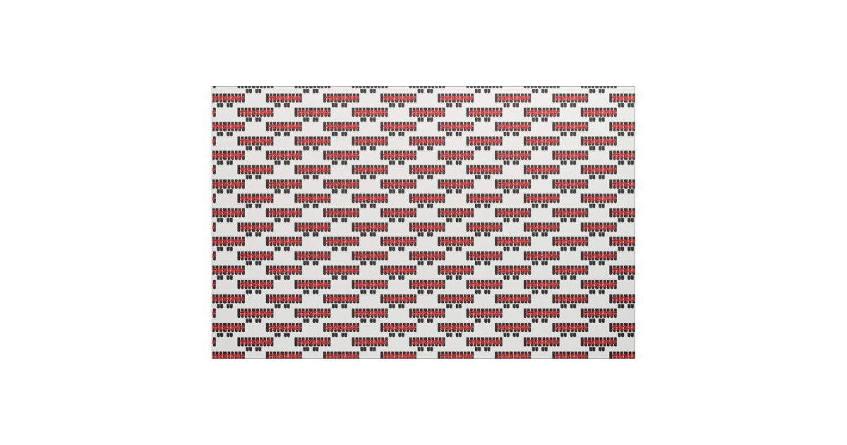 Red and Black Stenographer Steno Machine Keys Fabric | Zazzle