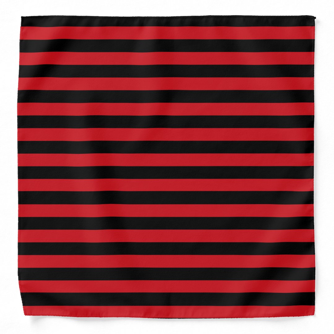 Red and Black Stripes Bandana | Zazzle