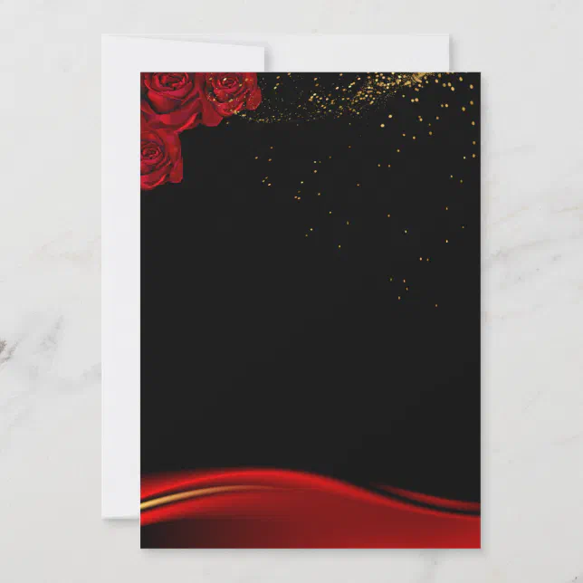 Red and Black Wedding Invitation | Zazzle