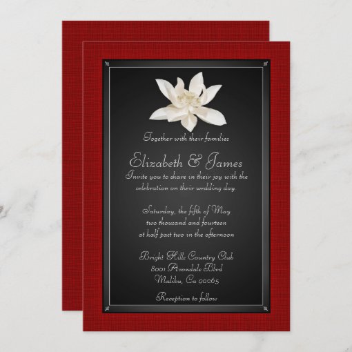 Red And Black Wedding Invitations | Zazzle