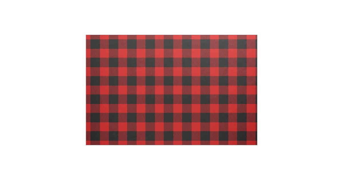 Red and Black XXL Buffalo Check Plaid Tartan Fabric | Zazzle