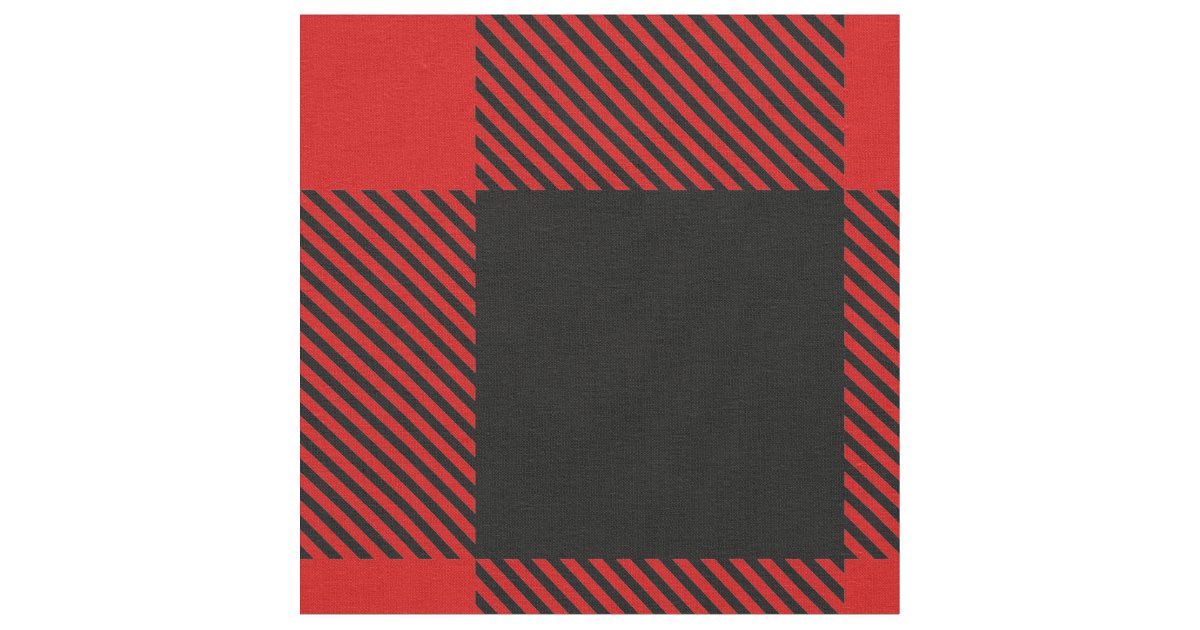 Red and Black XXL Buffalo Check Plaid Tartan Fabric | Zazzle
