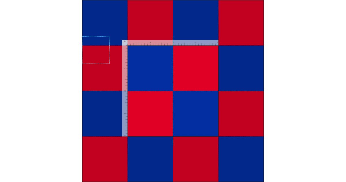 Red and blue checkerboard pattern fabric | Zazzle