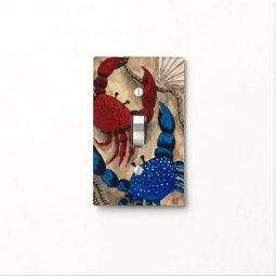 Red and Blue Crab Light Switch Cover | Zazzle
