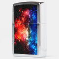 Red and blue, deep space galaxy, night sky zippo lighter | Zazzle