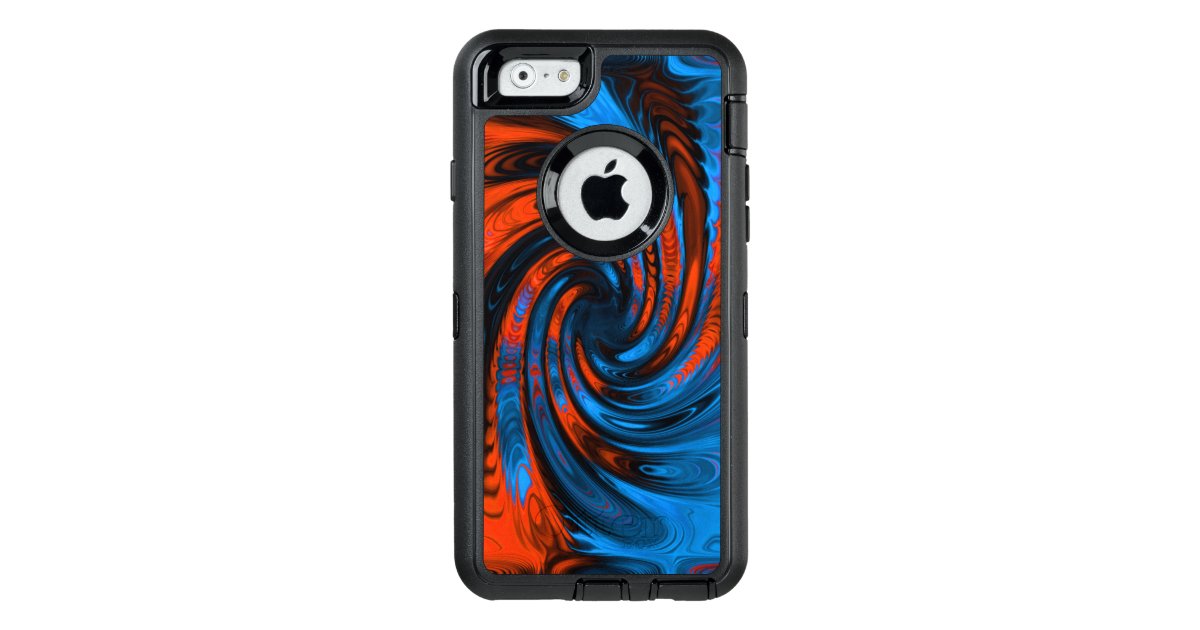 Red and blue fractal pattern otter box phone case | Zazzle.com