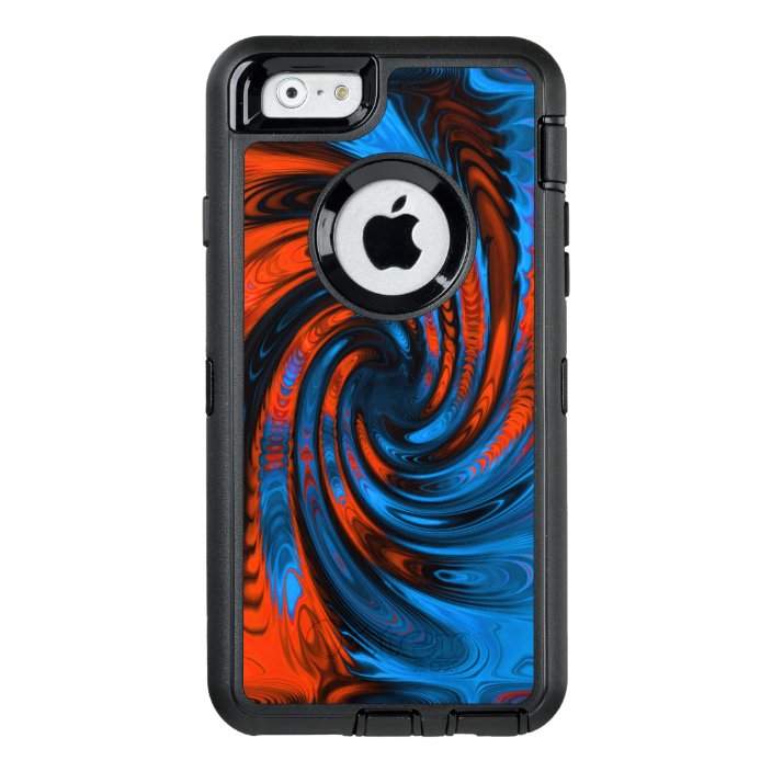 Red and blue fractal pattern otter box phone case | Zazzle.com