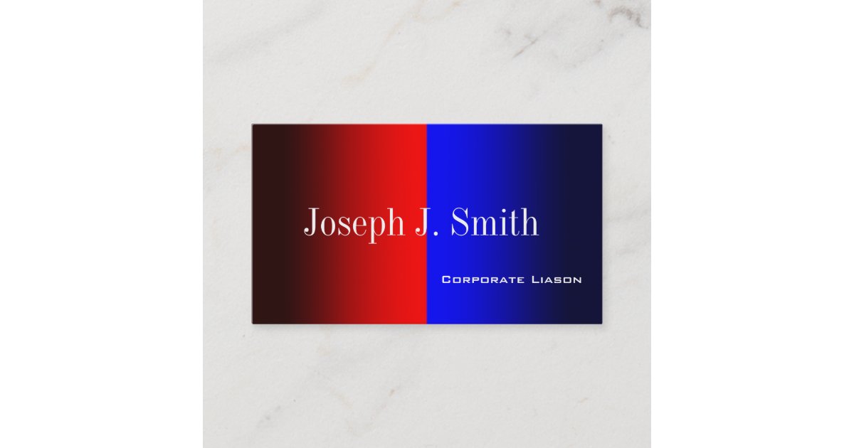 Red and Blue Modern Professional Business Cards | Zazzle