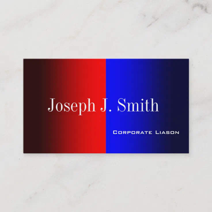 Red and Blue Modern Professional Business Cards | Zazzle