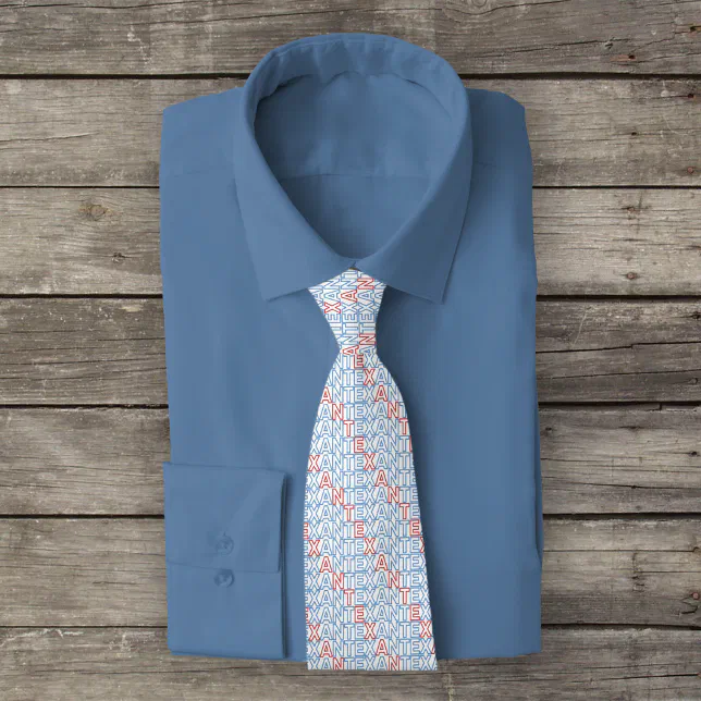 Red and Blue TEXAN Neon Neck Tie | Zazzle