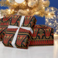Red and Gold Art Deco Wrapping Paper | Zazzle