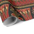 Red and Gold Art Deco Wrapping Paper | Zazzle