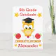 Red and Gold congratulations 5th grade graduate Card | Zazzle