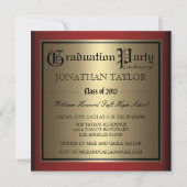Red and Gold Graduation Invitation | Zazzle