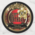 Red and Gold Metallic Happy Birthday Party Star Confetti | Zazzle