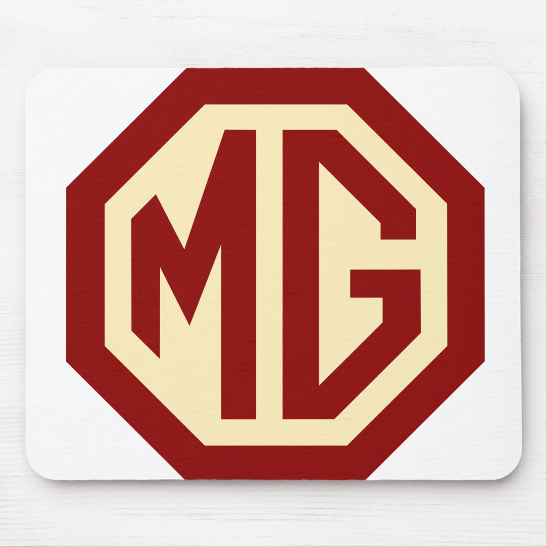 Red and Gold MG Logo Mousepad | Zazzle