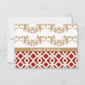 Red and Gold Moroccan Wedding Response Cards | Zazzle
