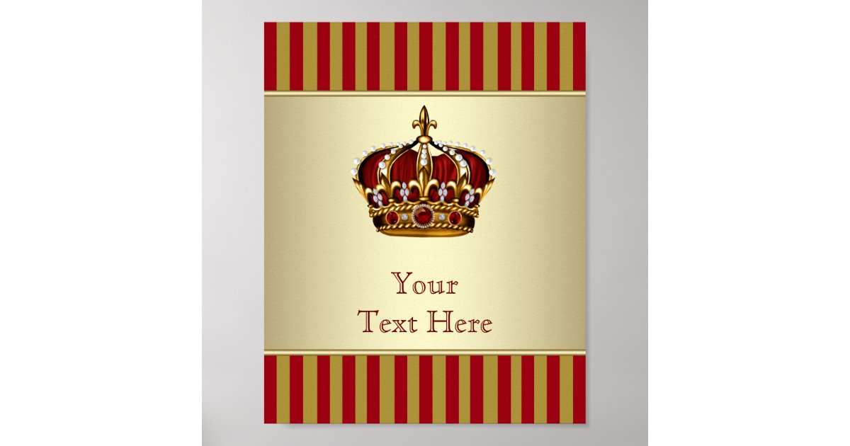 Red and Gold Prince Poster | Zazzle