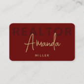 Red and Gold Realtor Broker Real Estate Agent Business Card | Zazzle