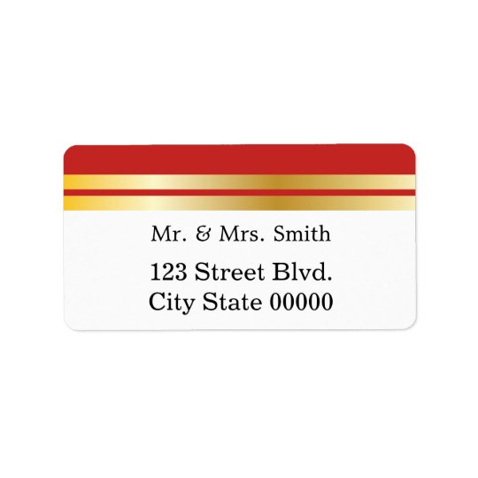 Red and Gold Trim Label | Zazzle.com