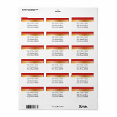 Red and Gold Trim Label | Zazzle