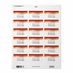Red and Gold Trim Label | Zazzle