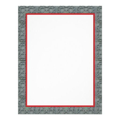 Red and Gray Border Letterhead 8.5" x 11" | Zazzle