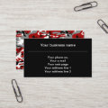 Red and Gray Camouflage, Military, Army Business Card | Zazzle