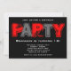 Red and Gray Grunge Birthday Party Invitation | Zazzle