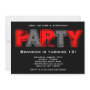 Red and Gray Grunge Birthday Party Invitation | Zazzle