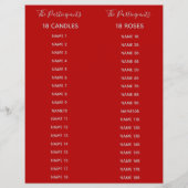 Red and Gray Monogram Birthday Programs | Zazzle