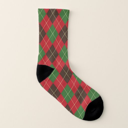 Red and Green Argyle Socks | Zazzle