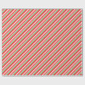 Red and Green Candy Cane Stripes Christmas Wrapping Paper | Zazzle