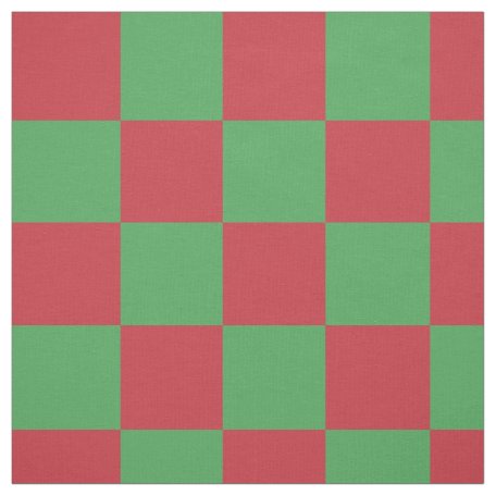 Red and blue checkerboard pattern fabric | Zazzle