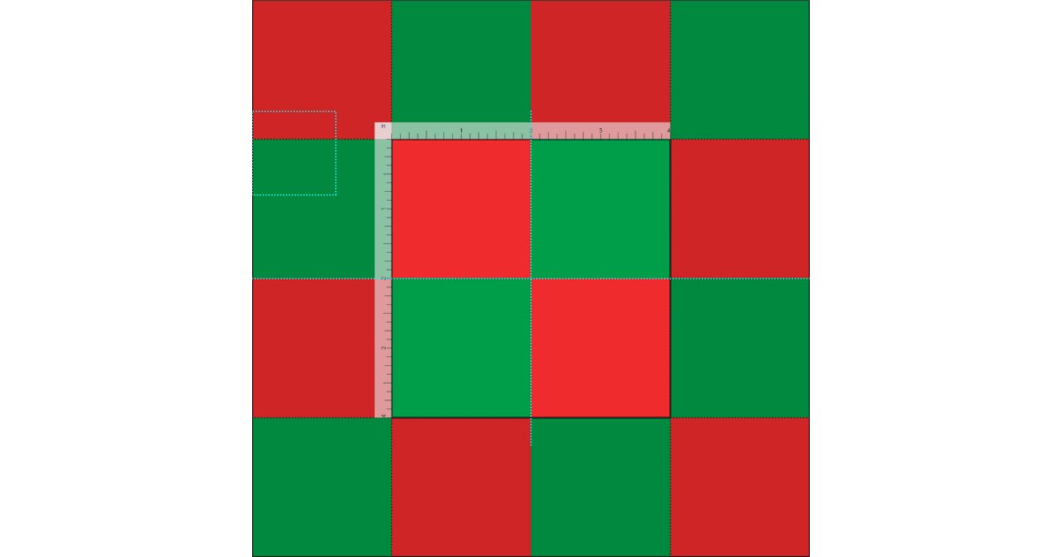 Red and green checkerboard pattern fabric | Zazzle