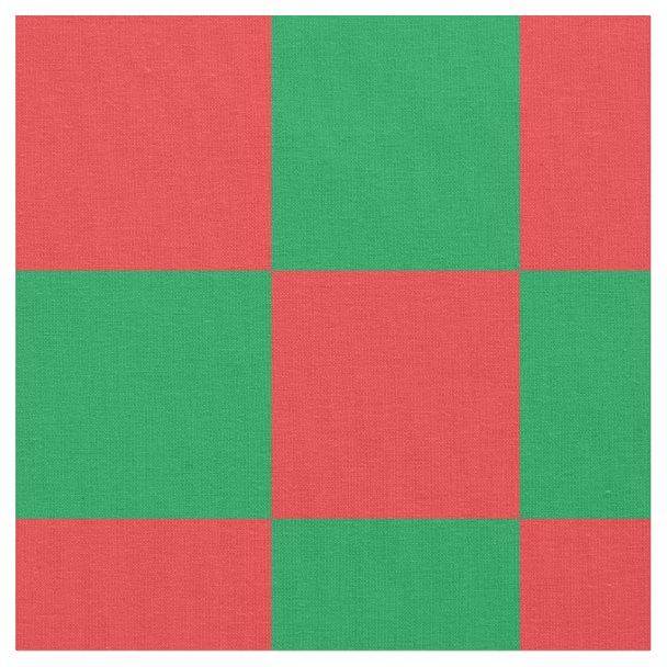 Red and white checkerboard pattern fabric | Zazzle