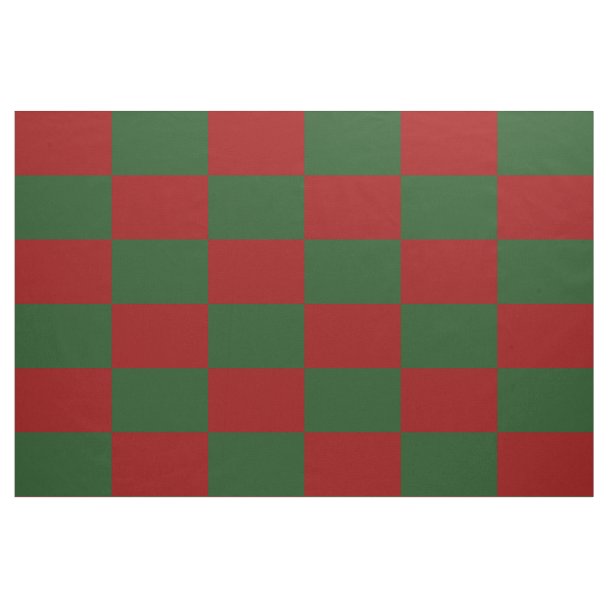 HOLIDAY PLAID Red Green Fabric | Zazzle