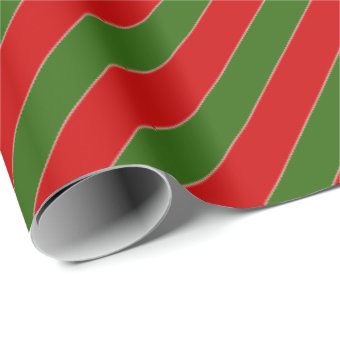 Red and Green Diagonal Stripes Wrapping Paper | Zazzle