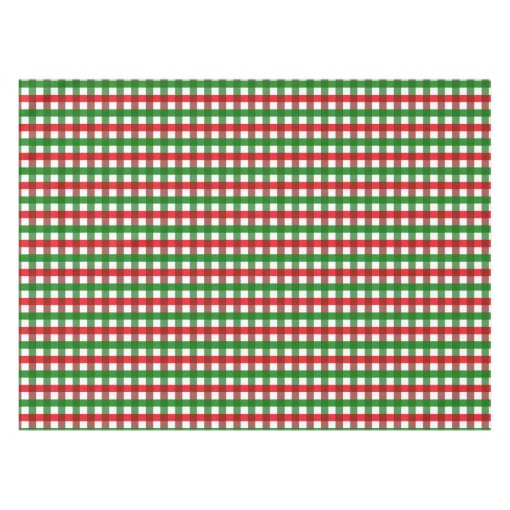 Red and Green Gingham Pattern Tablecloth | Zazzle