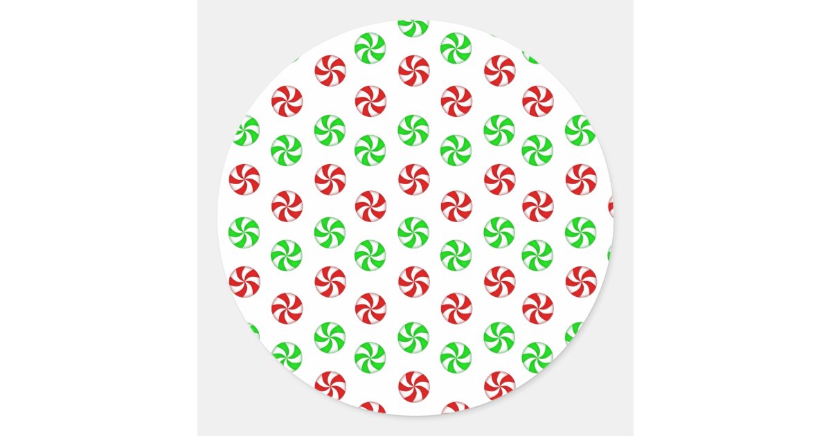 Red and Green mints Classic Round Sticker | Zazzle