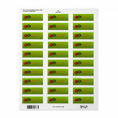 Red and Green Ornament Christmas Address Labels | Zazzle