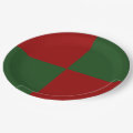 Red and Green Rectangles Paper Plates | Zazzle