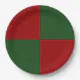 Red and Green Rectangles Paper Plates | Zazzle