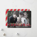 Red and green stripe Double Sided Photo Card | Zazzle