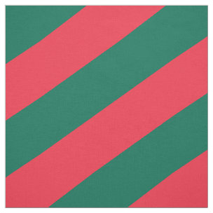 Red, green and white striped pattern fabric | Zazzle