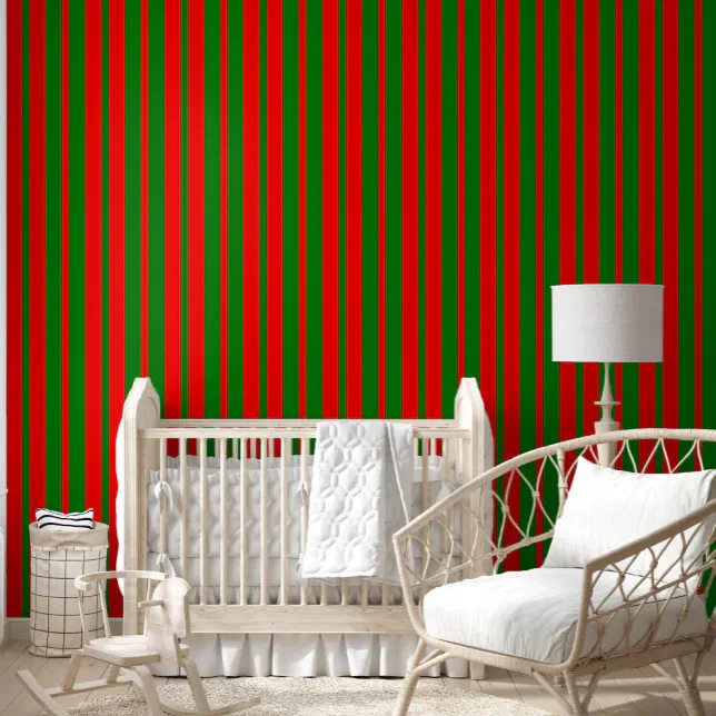 Red and Green Stripes Design Wallpaper | Zazzle